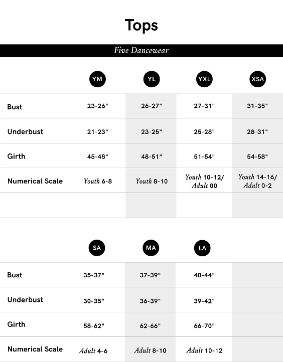 FIVE The Label Dancewear Beverly Bra- Black youth and women's crop top ...