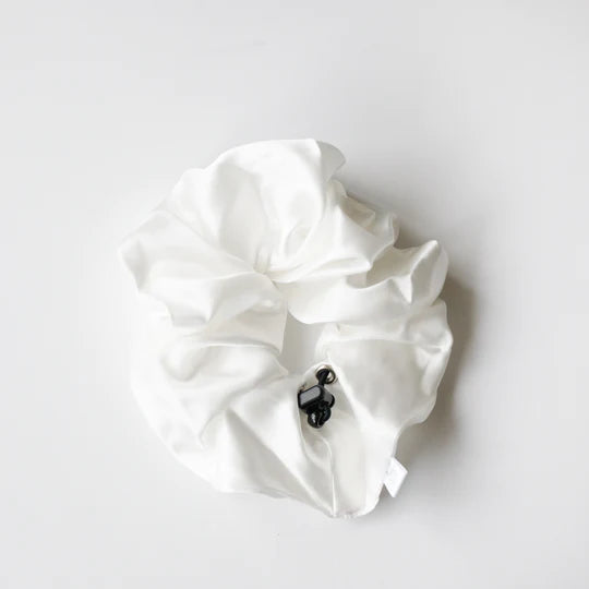 Hairstrong Truesilk Scrunchies- White Silk- FreeStyle Dancewear Canada